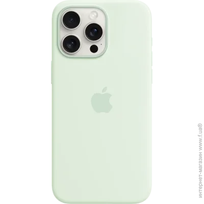 Чехол Apple iPhone 15 Pro Max Silicone Case with MagSafe - Soft Mint,Model A3126 (MWNQ3ZM/A ...