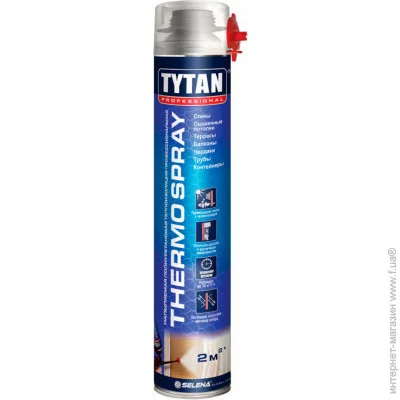 Tytan Напыляемый пенополиуретановый утеплитель THERMOSPRAY PRO 870 мл ...