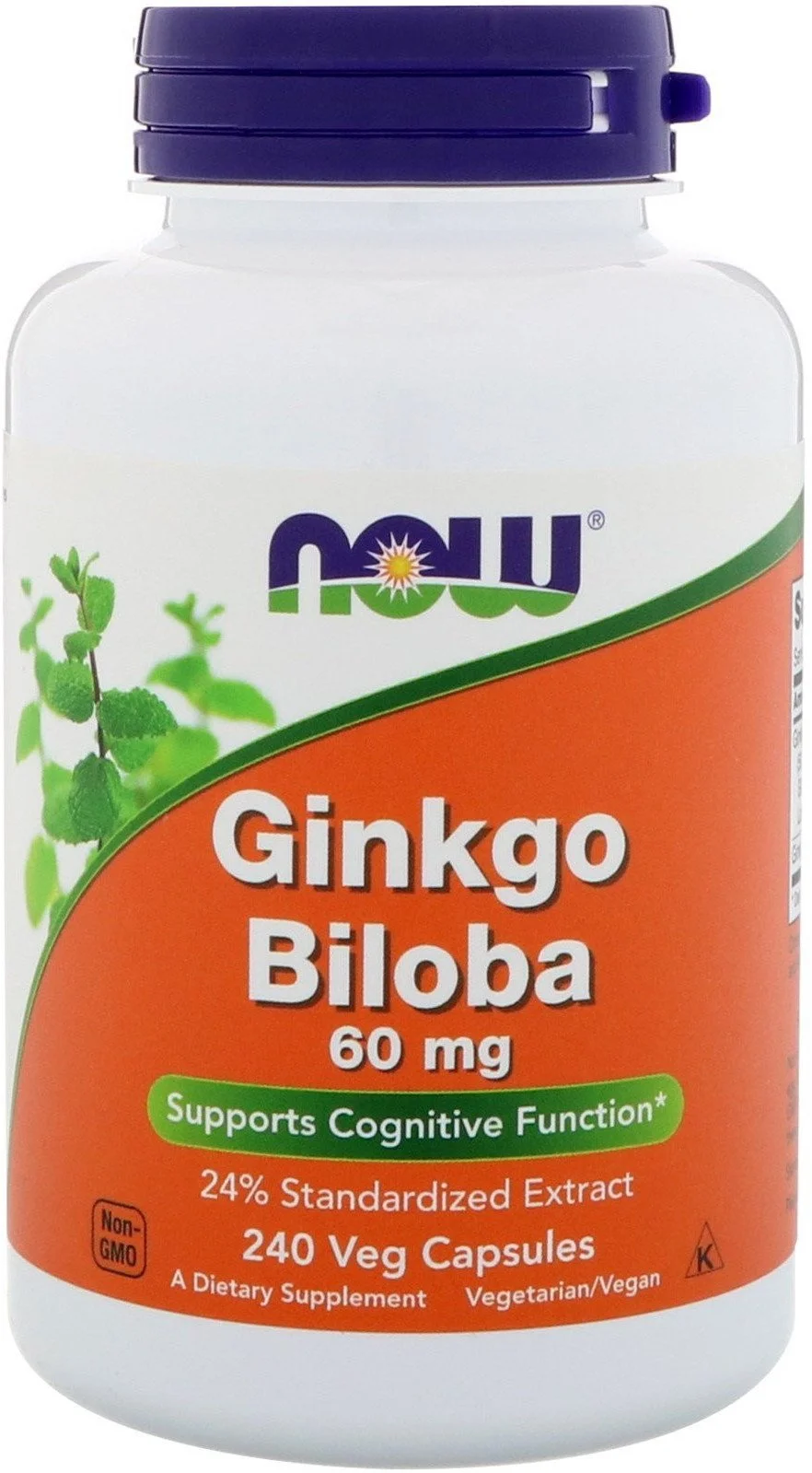 Специальная добавка NOW Ginkgo Biloba 60мг, 240 капсул - купить ...